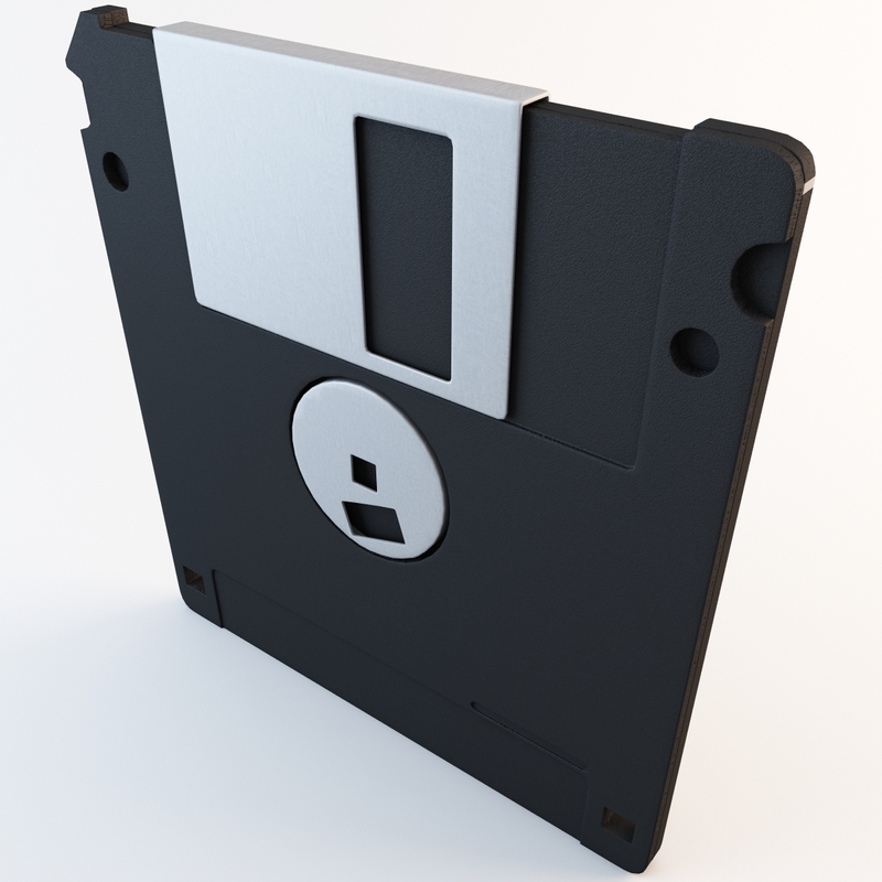 3d floppy disk model
