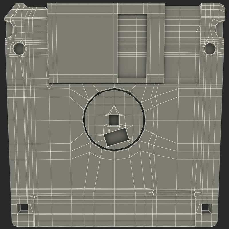 3d floppy disk model