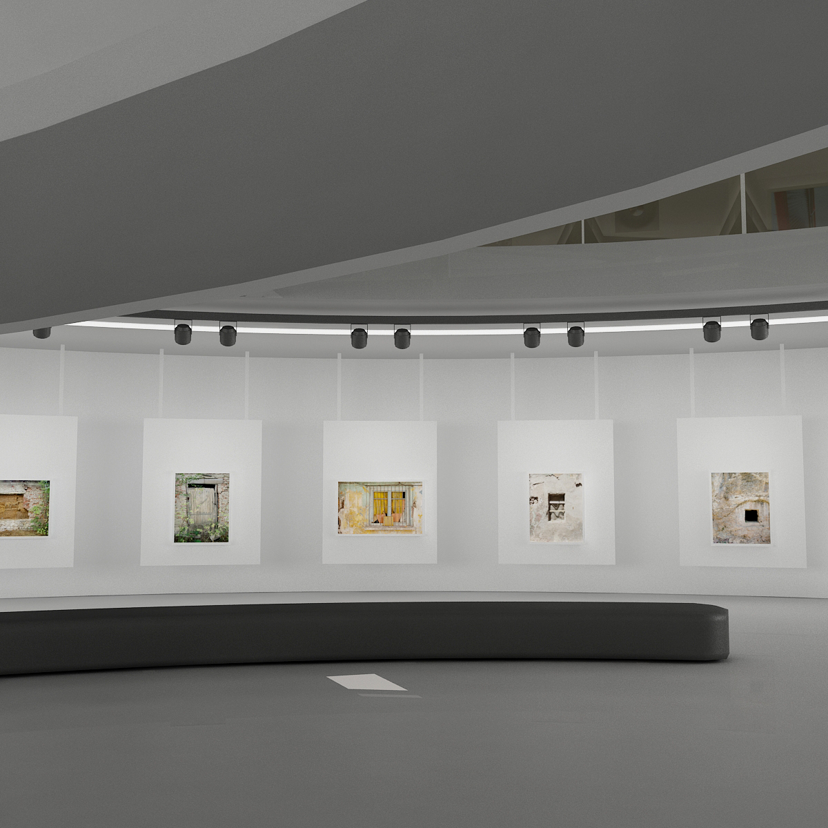 modern art gallery scene 3d 3ds