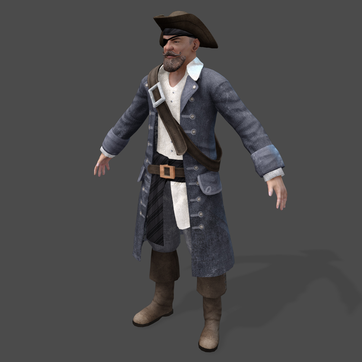 pirates lord real-time 3d model