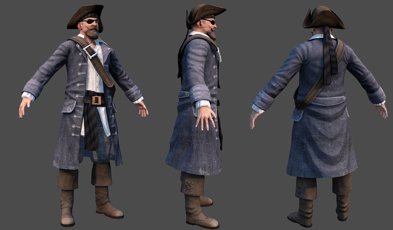 pirates lord real-time 3d model