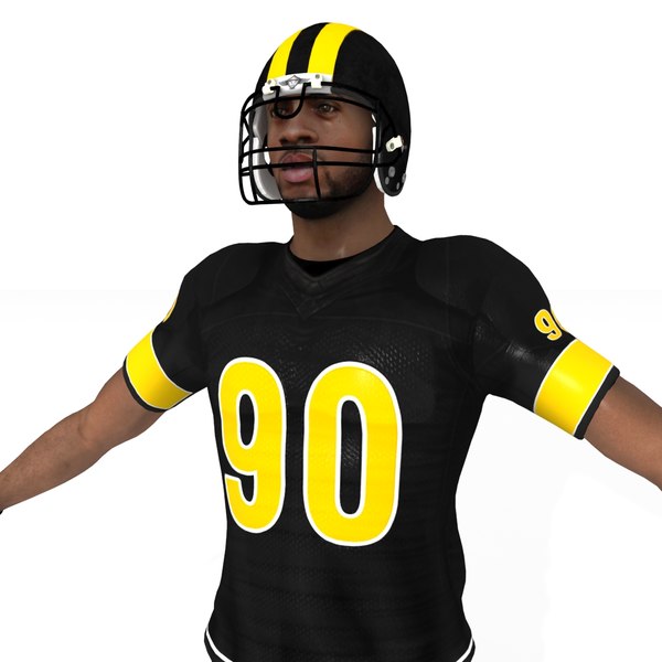 american football player 3d model