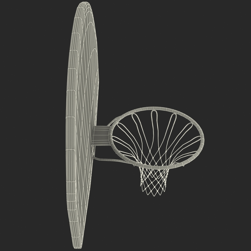 3ds basketball hoop curved backboard