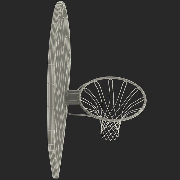 3ds basketball hoop curved backboard