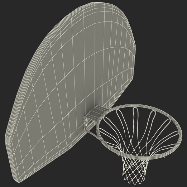 3ds basketball hoop curved backboard