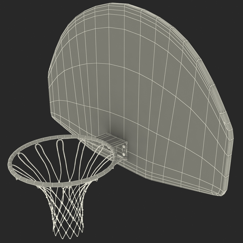 3ds basketball hoop curved backboard