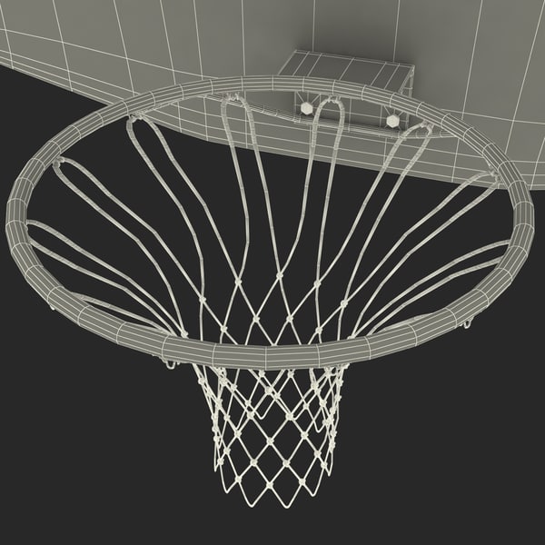 3ds basketball hoop curved backboard