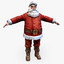 3d model new year santa real-time