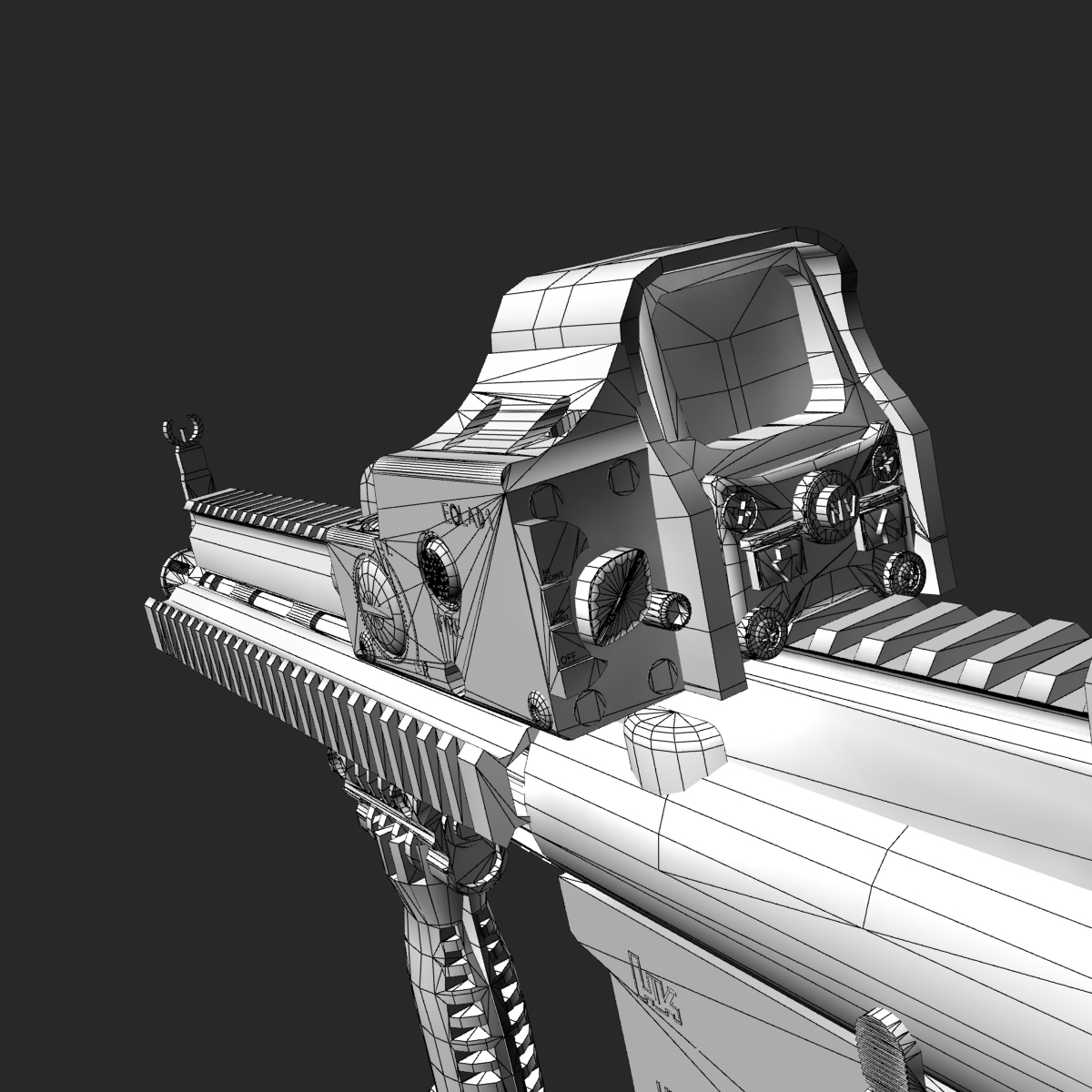 3d model m416 rifle