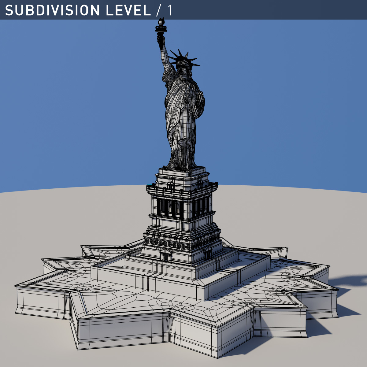 3d model of statue liberty