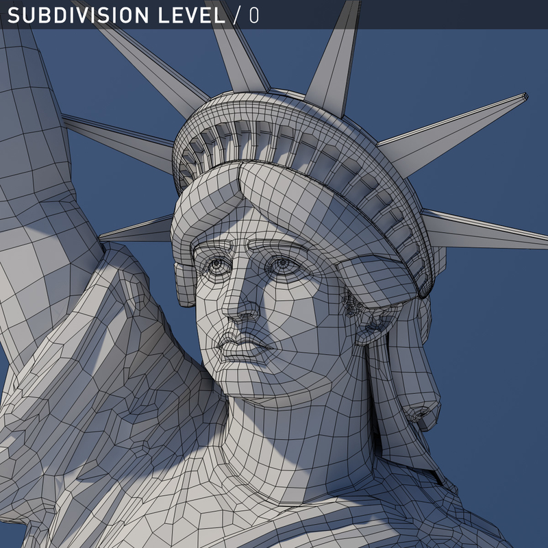 3d model of statue liberty