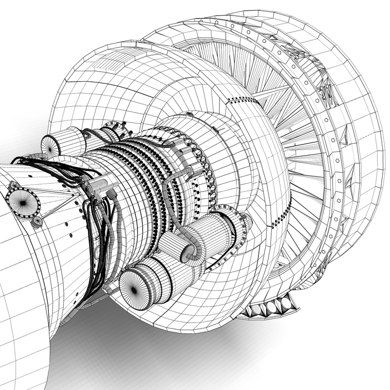 a10 tf-134 engine 3d 3ds