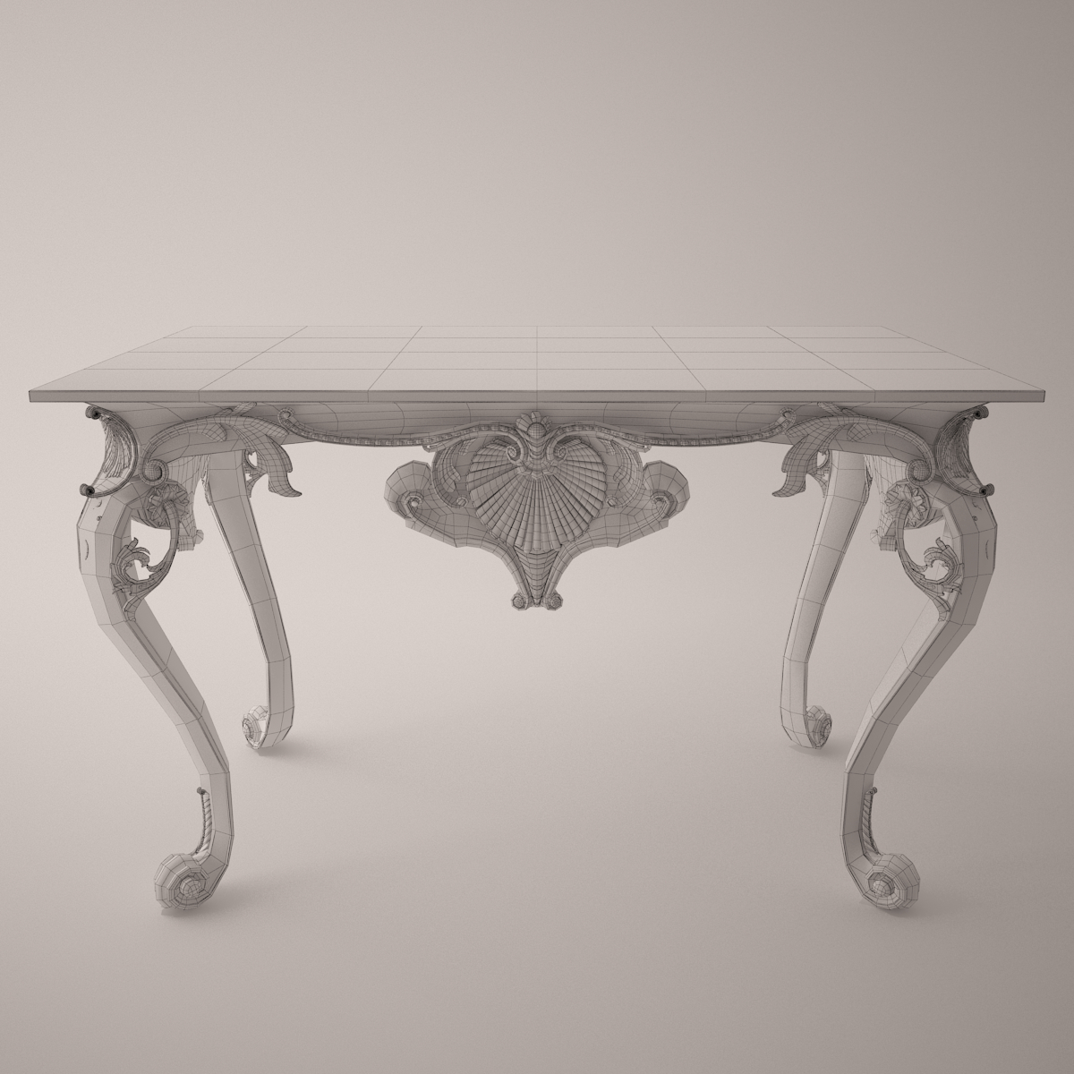 table rococo 3d model