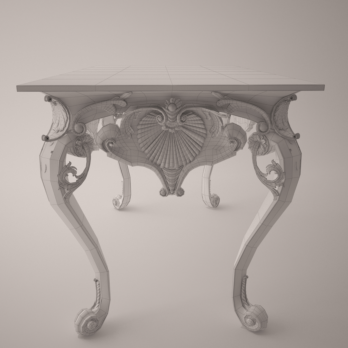 table rococo 3d model