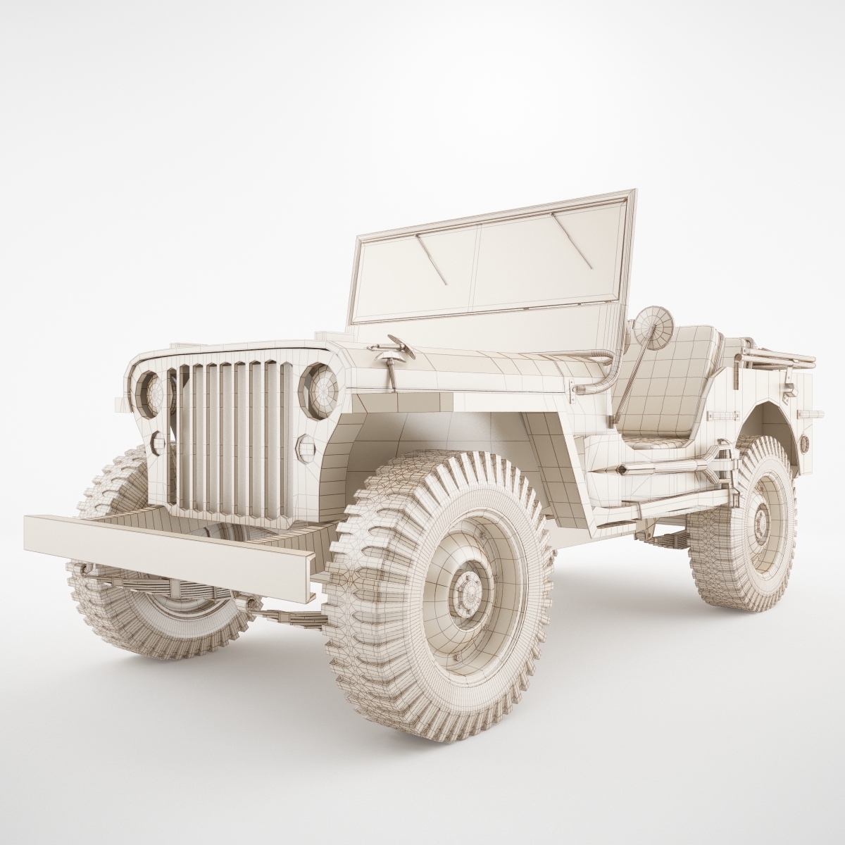3ds wwii jeep