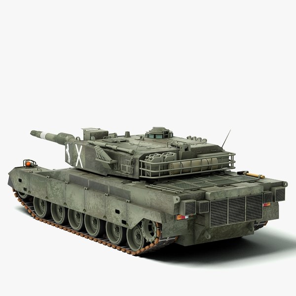 3d model japanese type 90 battle tank