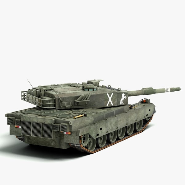 3d model japanese type 90 battle tank
