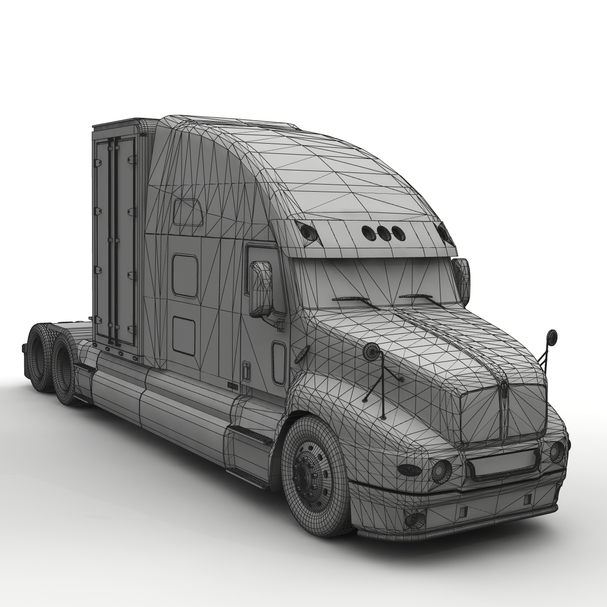 t2000 truck aerodynamic 3d lwo