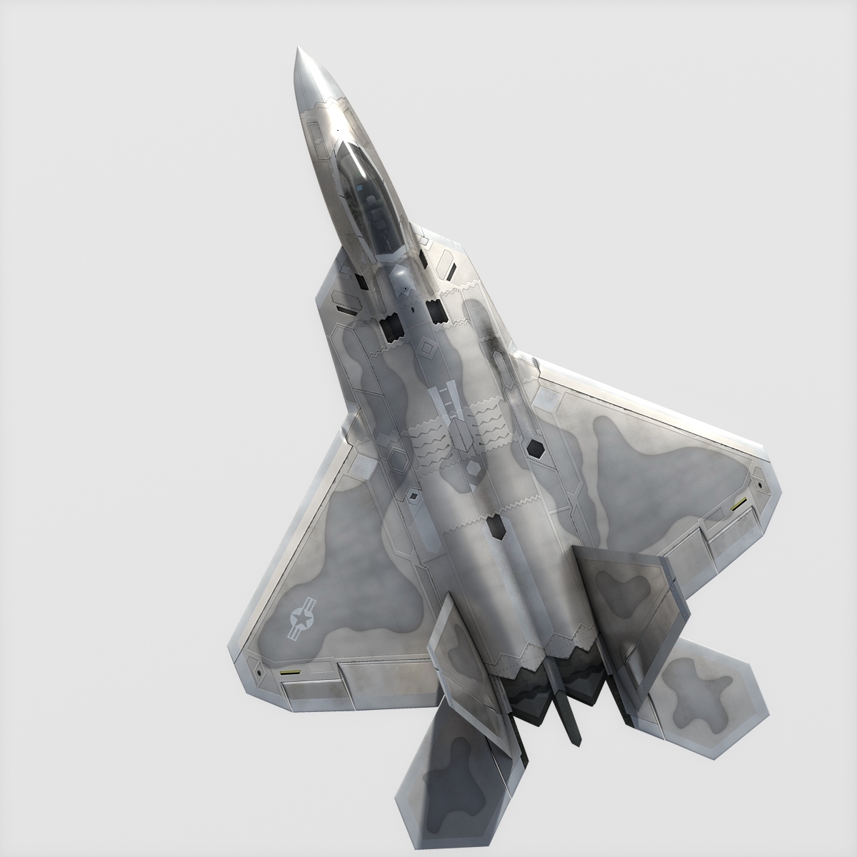 3d model of f-22a fighter