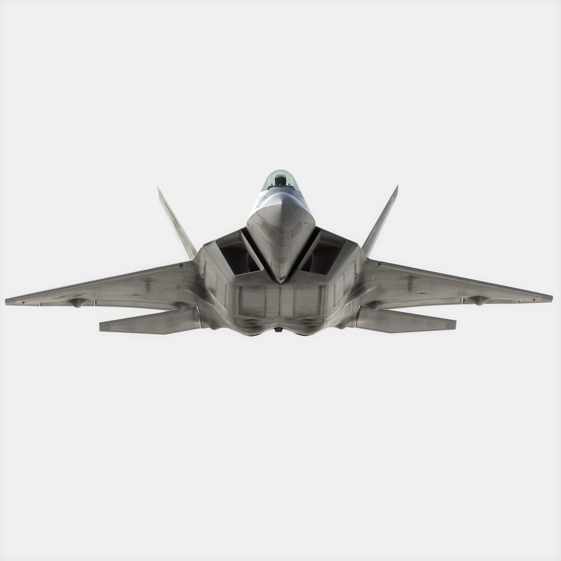 3d model of f-22a fighter