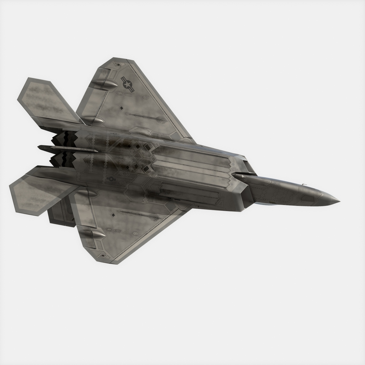 3d model of f-22a fighter