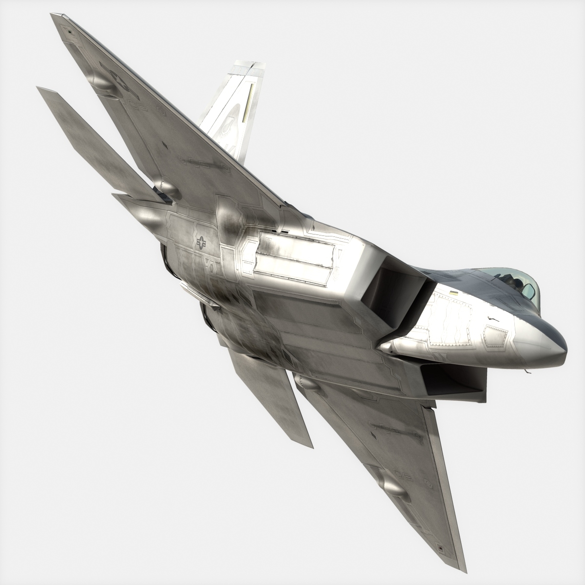 3d model of f-22a fighter