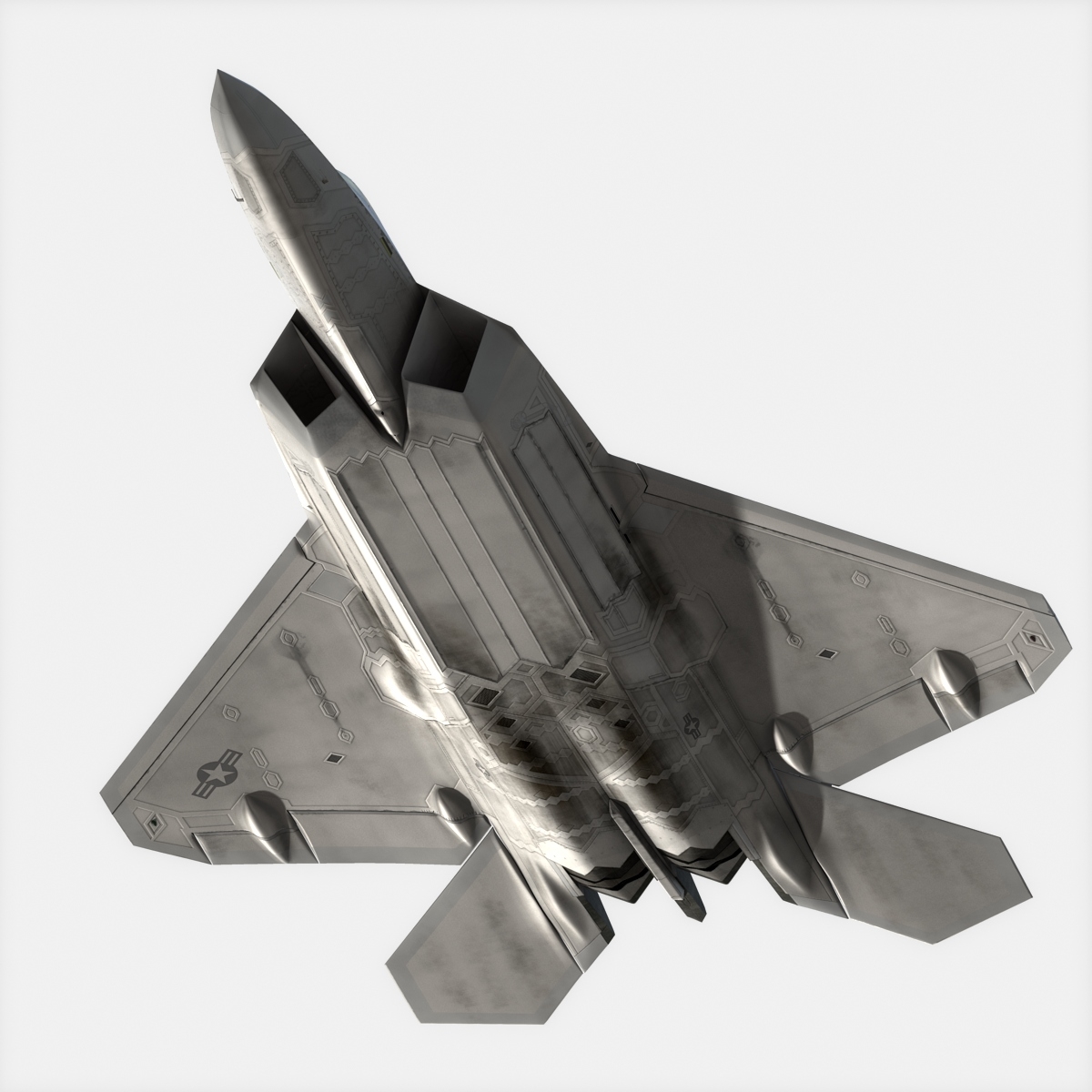3d model of f-22a fighter