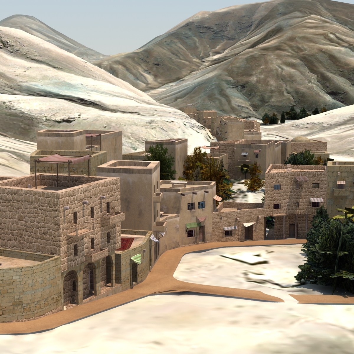 3d city town