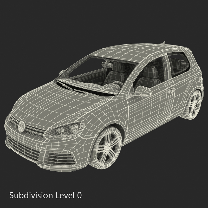 3d volkswagen golf r 2013