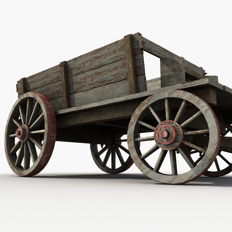 max old wooden cart