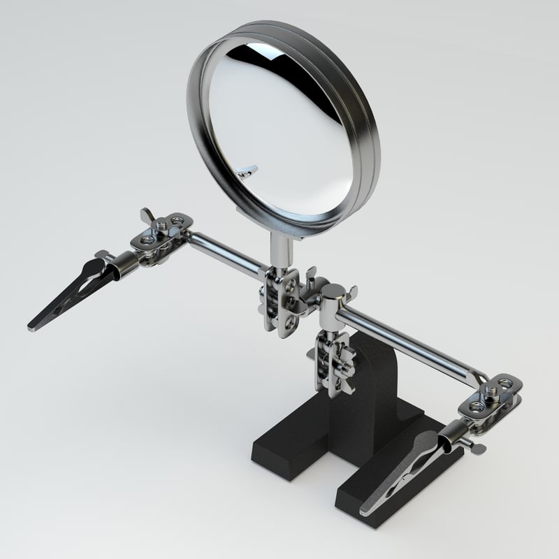 3d model adjustable parts holder magnification
