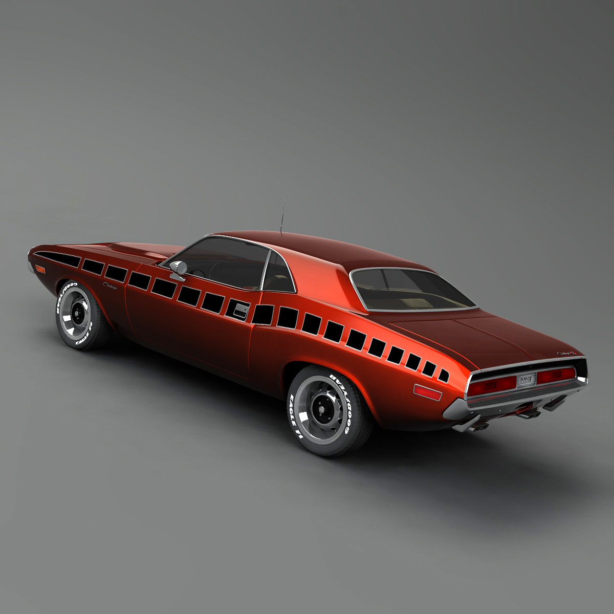 3d model of dodge challenger rt