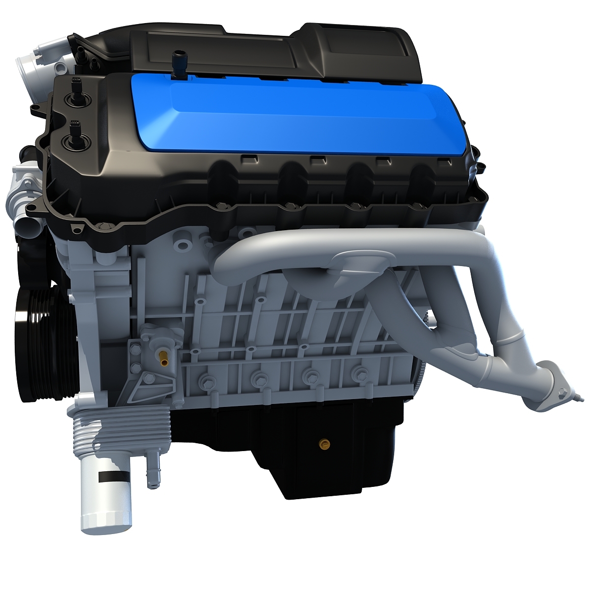 v8 engine 3d model