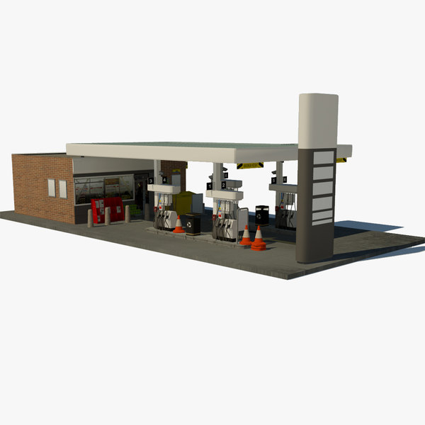 gas station pump 3d max