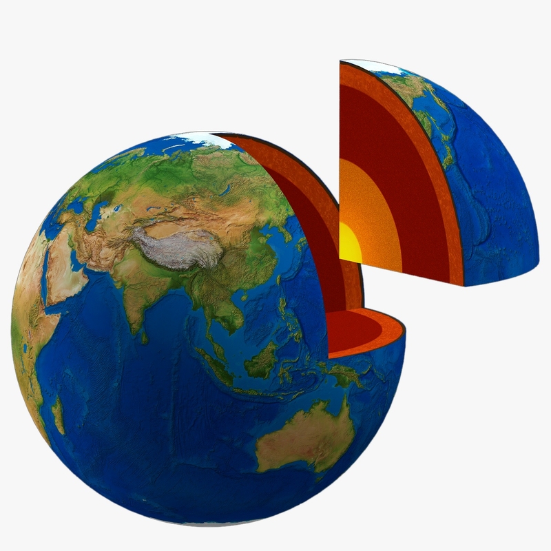 earth core 3d model