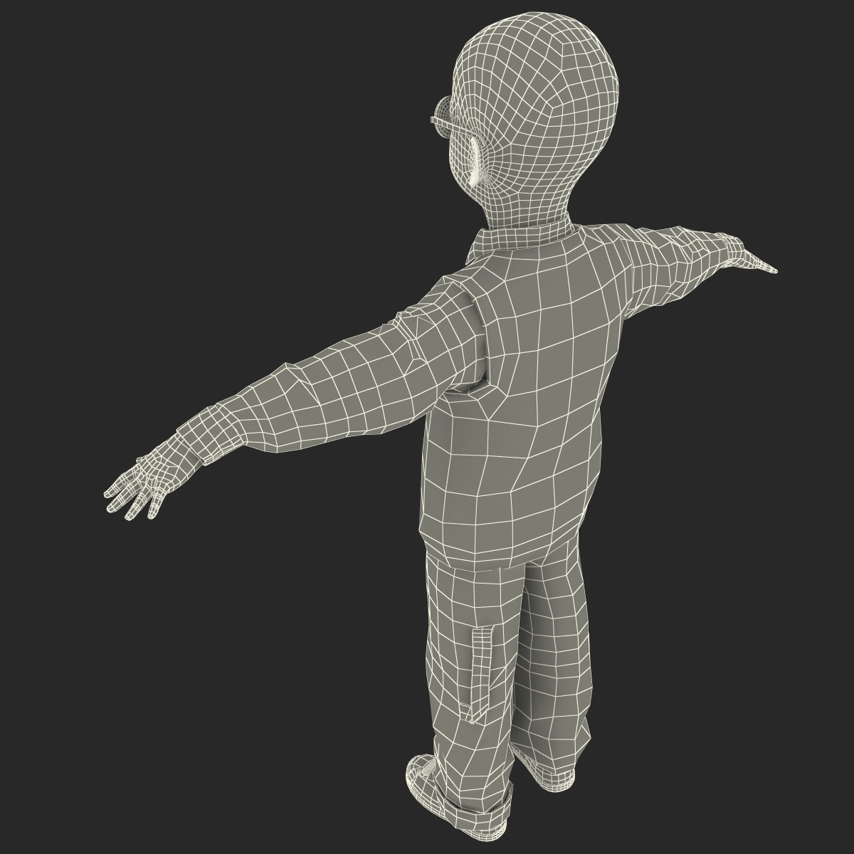 3d model boy rigged