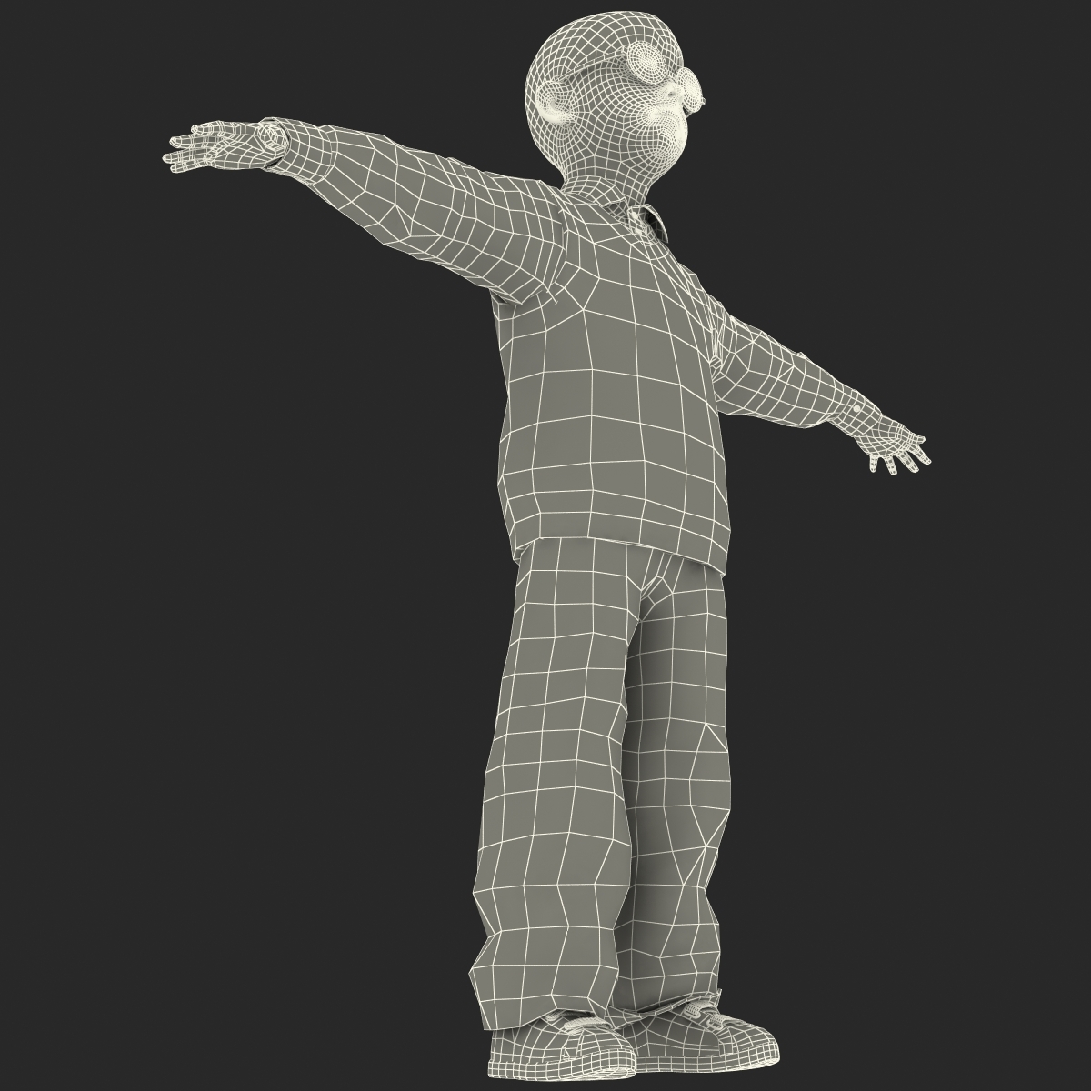 3d model boy rigged