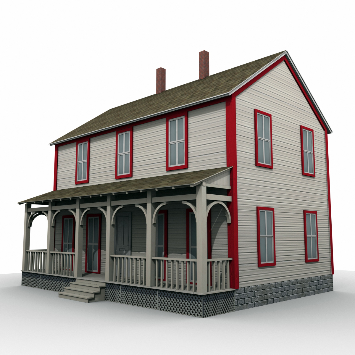 farmhouse house 3d model