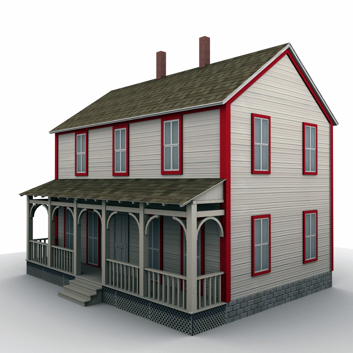 farmhouse house 3d model