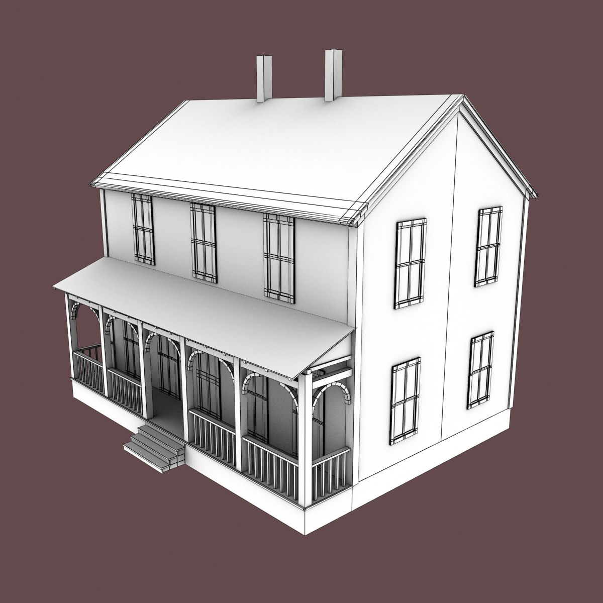 farmhouse house 3d model