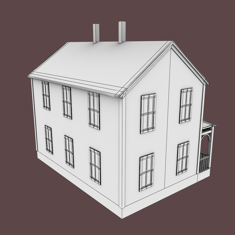 farmhouse house 3d model