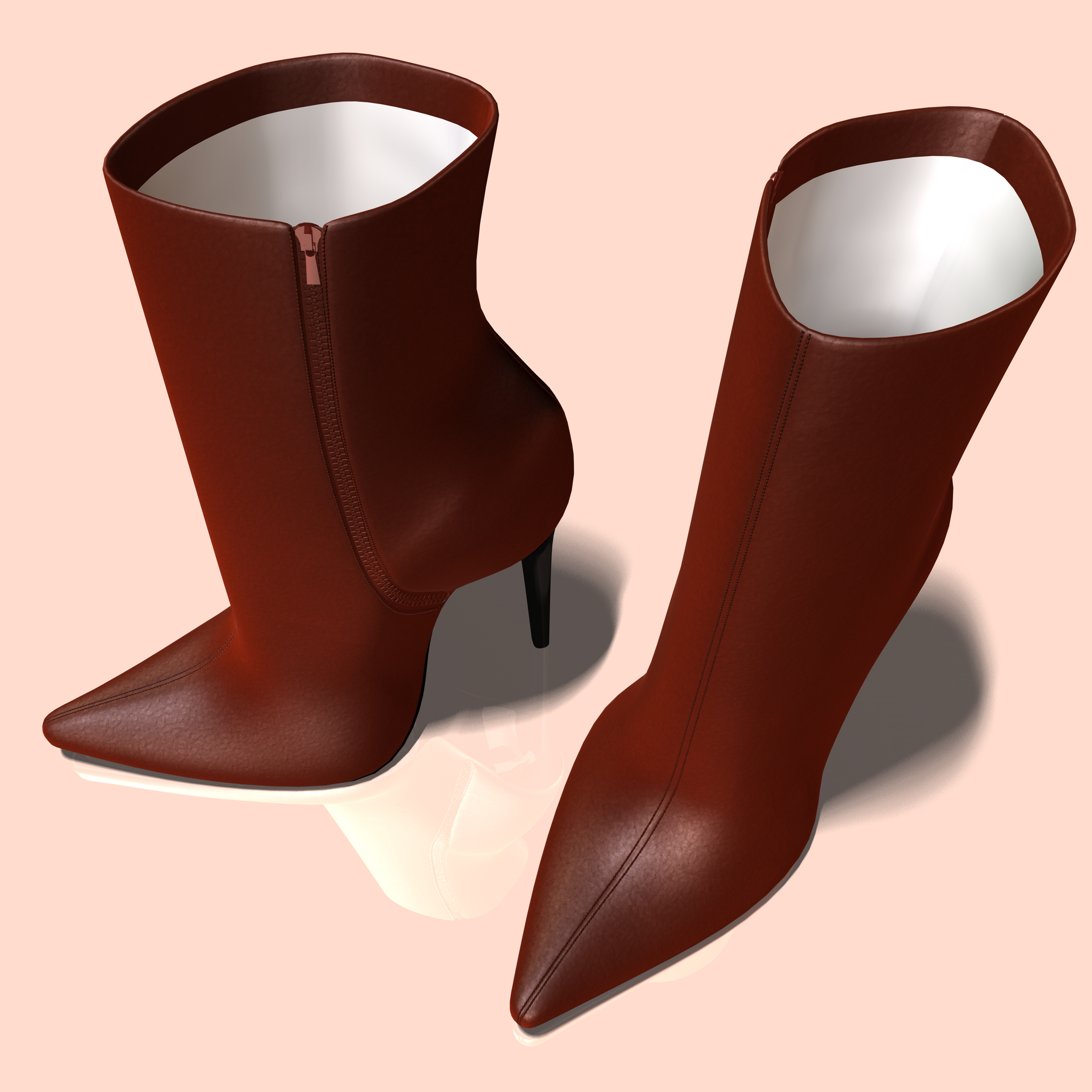 heel boots 3d model