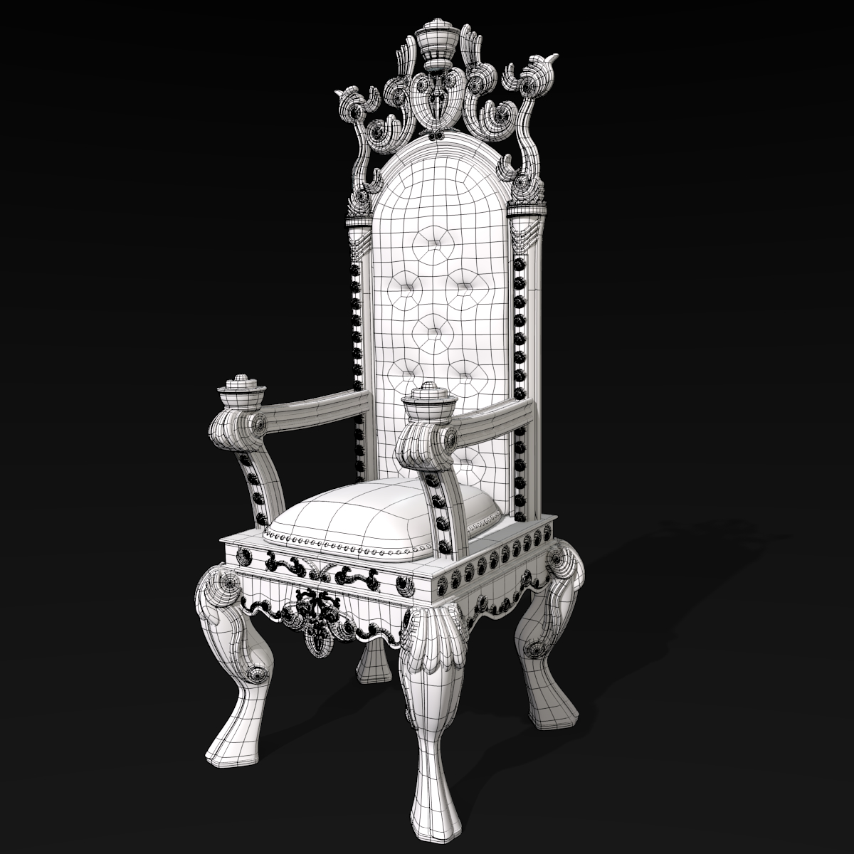 3d king s throne chair