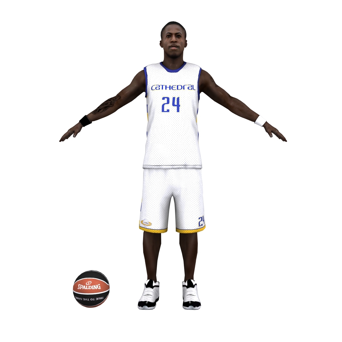 rigged basketball player 3d model