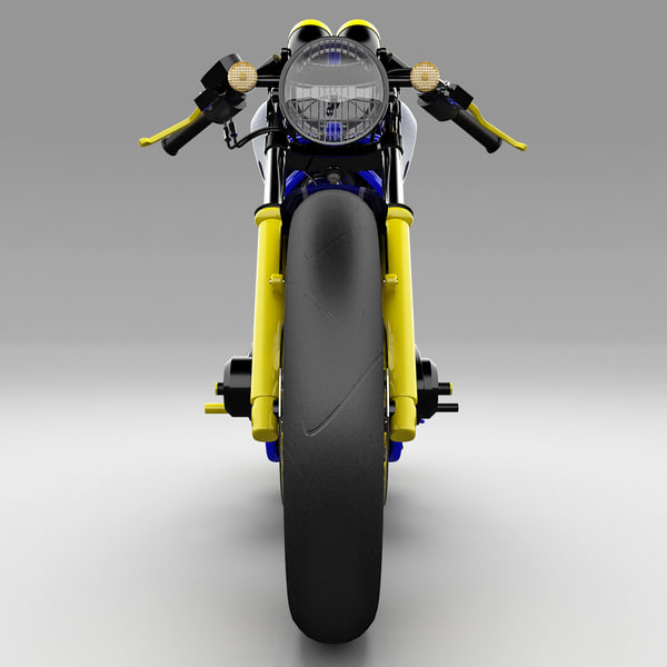 suzuki cafe racer 3d model