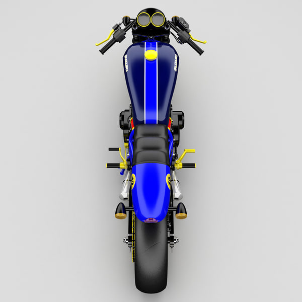 suzuki cafe racer 3d model
