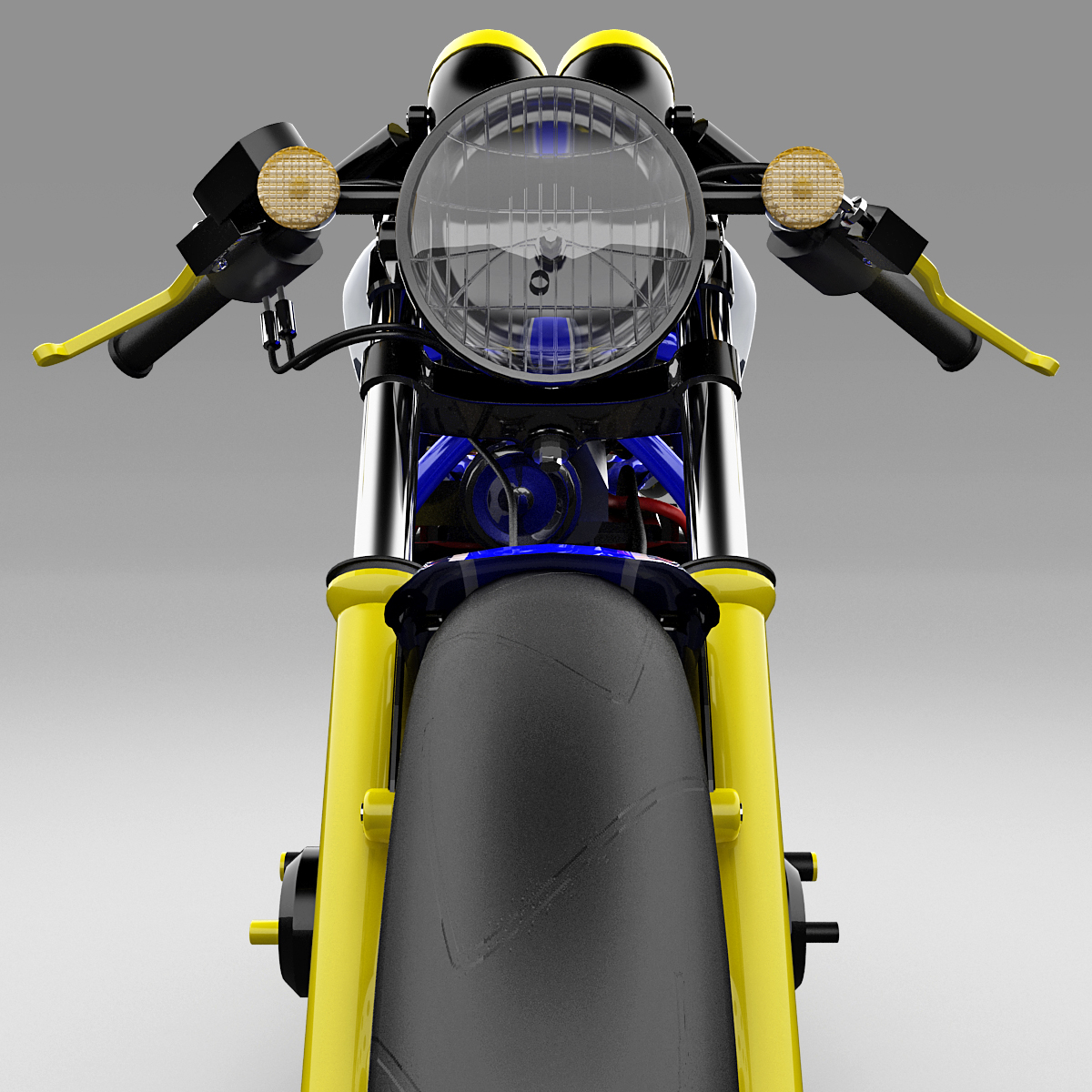 suzuki cafe racer 3d model
