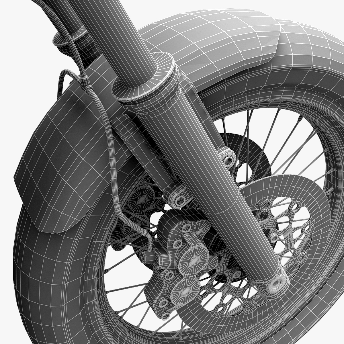 suzuki cafe racer 3d model