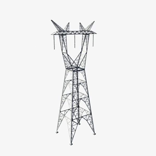 powerline pylons 3d model