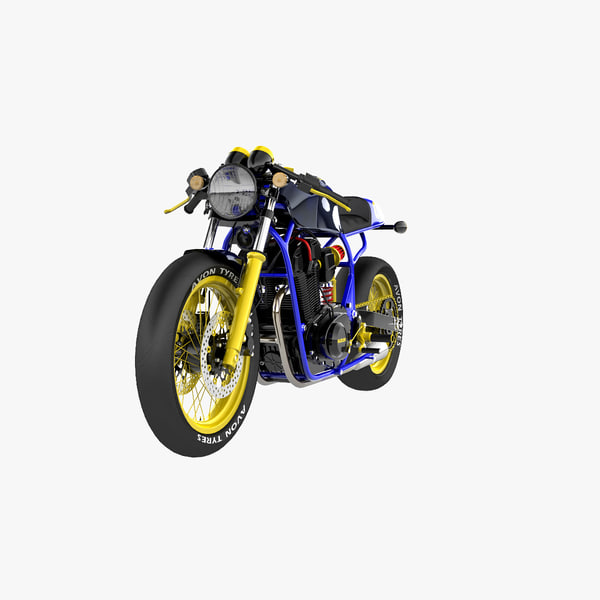 suzuki cafe racer 3d model